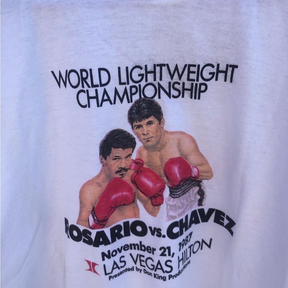 Shirts | Vintage Rosario Vs Chavez 1987 Lightweight Championship Boxing ...